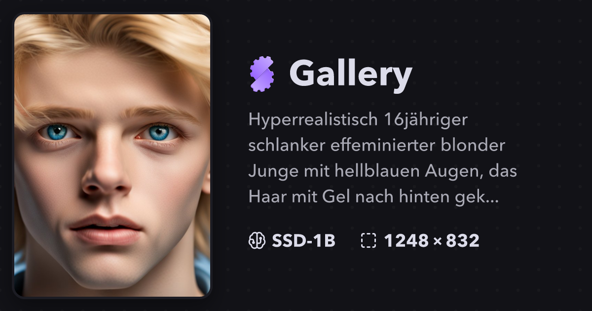 "Hyperrealistisch 16jähriger schlanker..." | Gallery | Stablecog