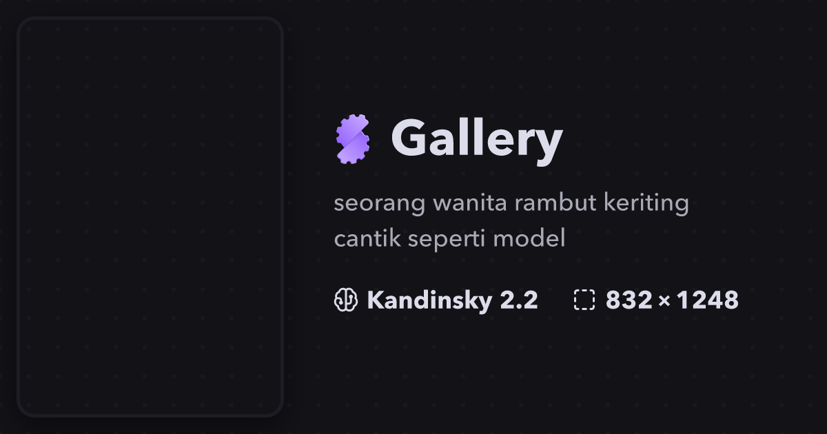 "seorang wanita rambut keriting cantik..." | Gallery | Stablecog