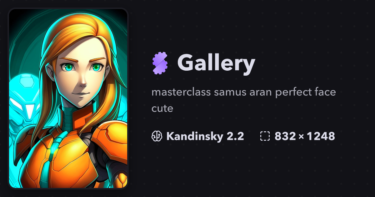 "masterclass samus aran perfect face cute" | Gallery | Stablecog