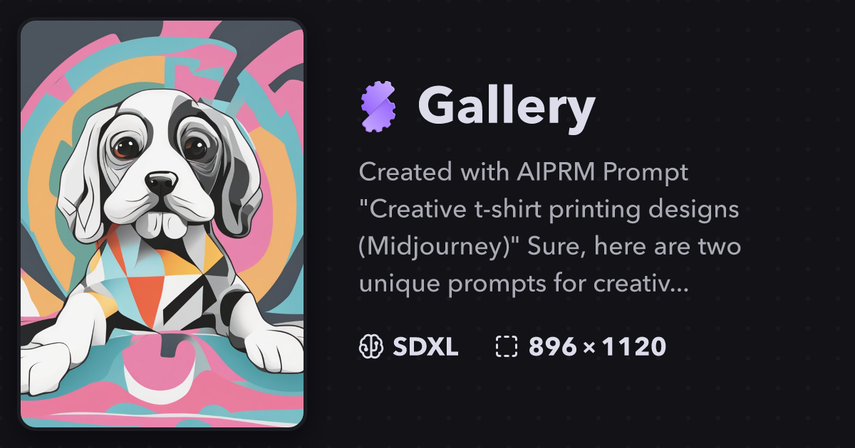 "Created with AIPRM Prompt "Creative t..." | Gallery | Stablecog
