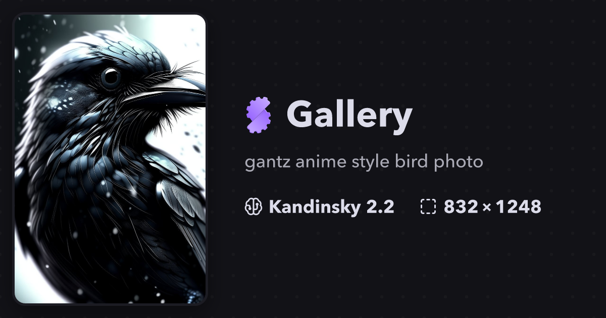 "gantz anime style bird photo" | Gallery | Stablecog