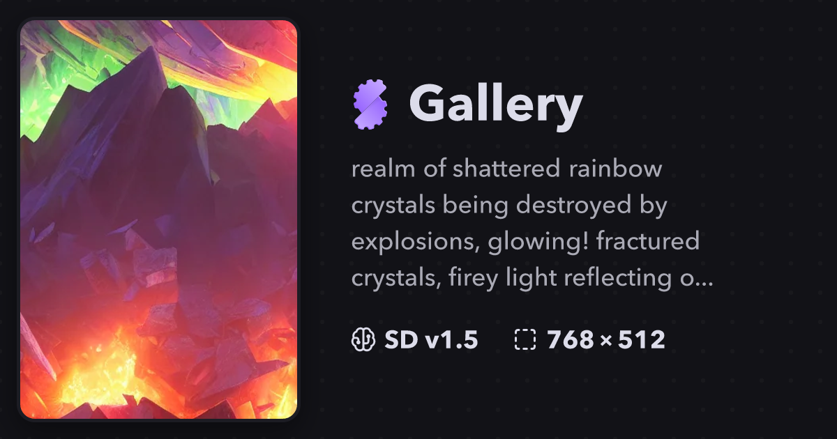 "realm of shattered rainbow crystals b..." | Gallery | Stablecog