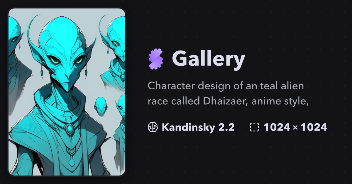 "Character design of an teal alien rac..." | Gallery | Stablecog