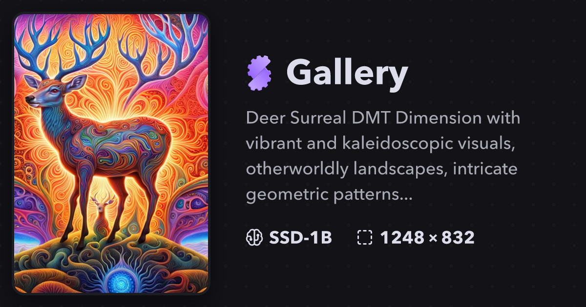 "Deer Surreal DMT Dimension with vibra..." | Gallery | Stablecog