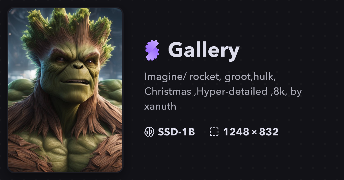 "Imagine/ rocket, groot,hulk, Christma..." | Gallery | Stablecog