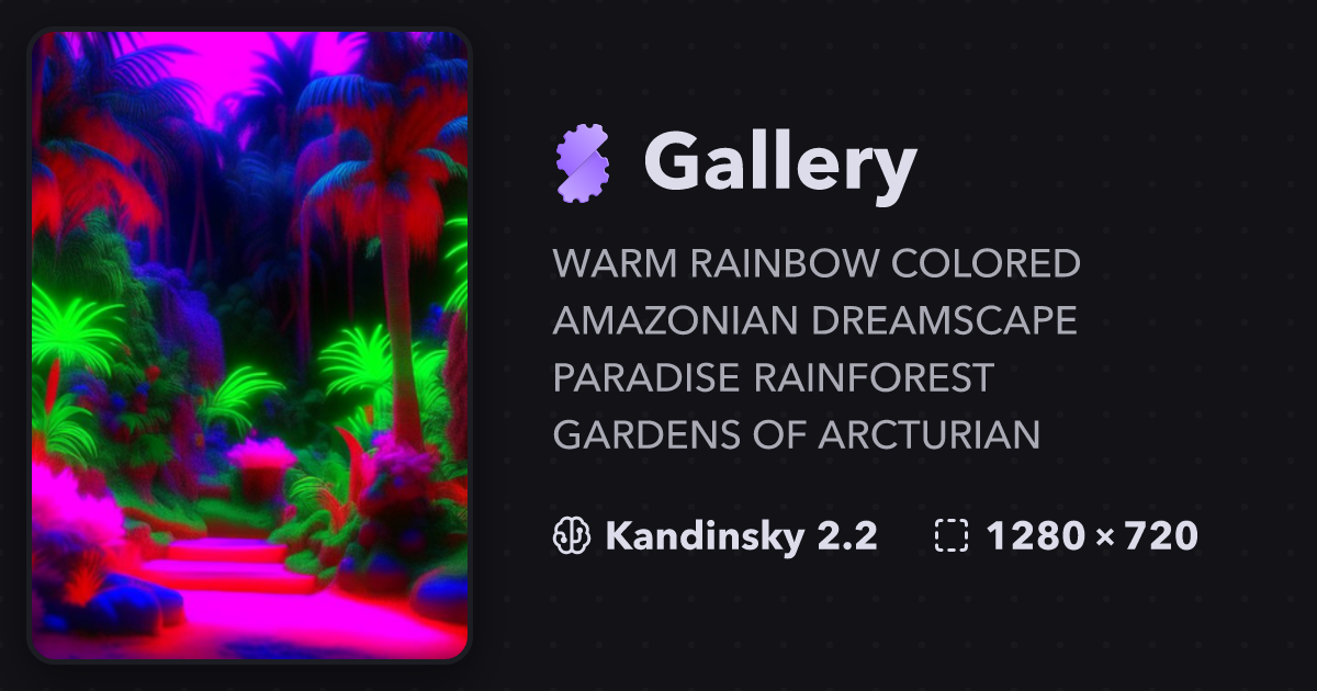"WARM RAINBOW COLORED AMAZONIAN DREAMS..." | Gallery | Stablecog