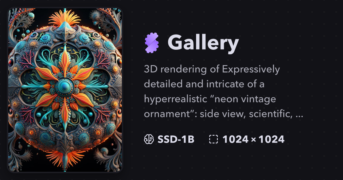 "3D rendering of Expressively detailed..." | Gallery | Stablecog