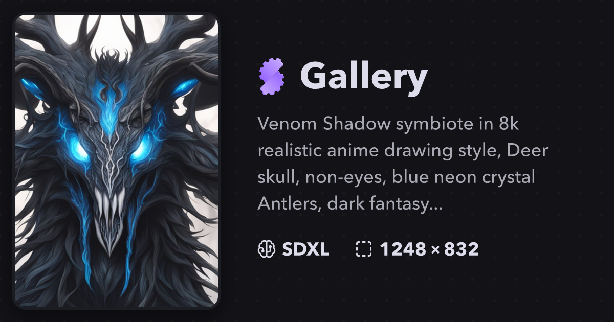 "Venom Shadow symbiote in 8k realistic..." | Gallery | Stablecog