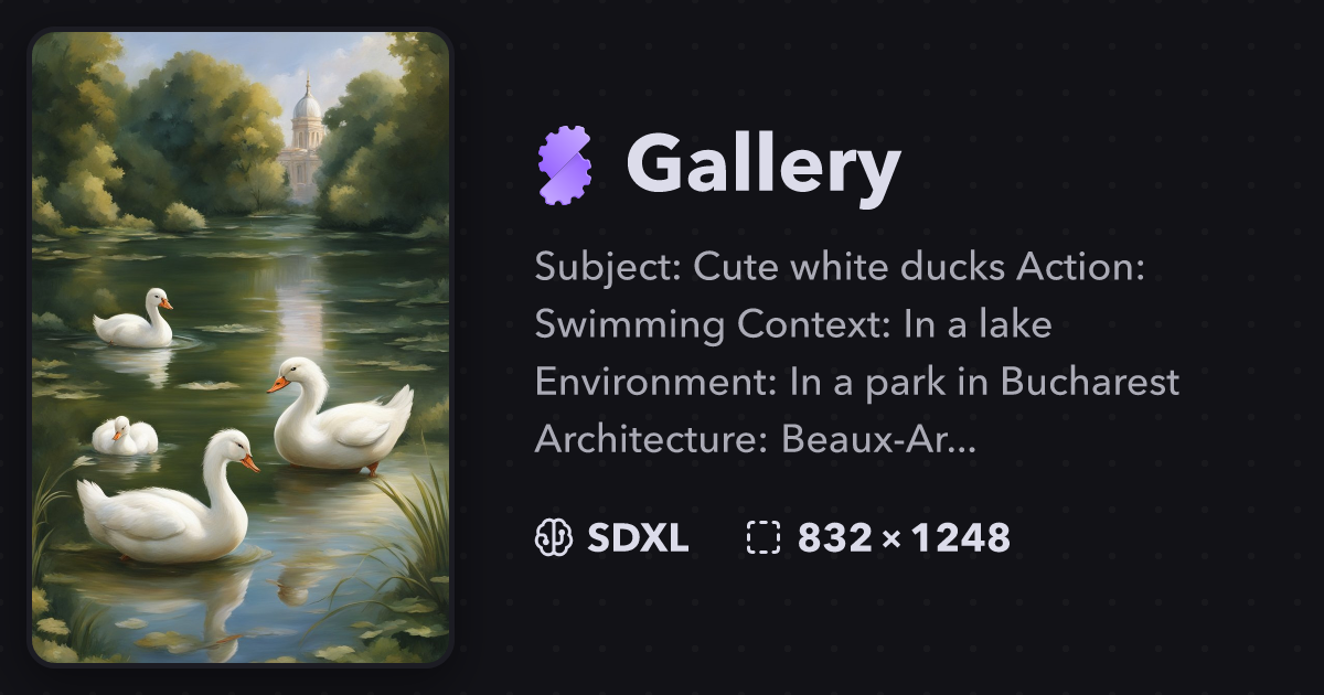 "Subject: Cute white ducks Action: Swi..." | Gallery | Stablecog