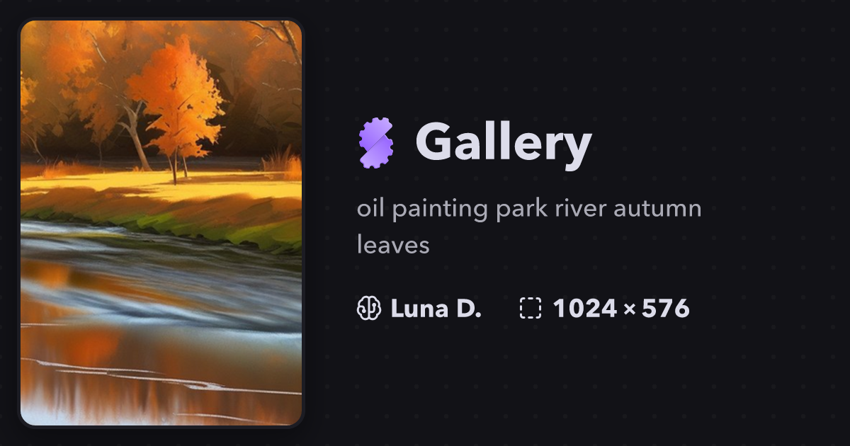 "oil painting park river autumn leaves" | Gallery | Stablecog