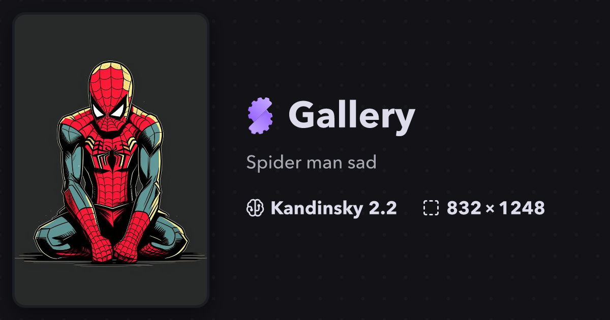 "Spider man sad" | Gallery | Stablecog
