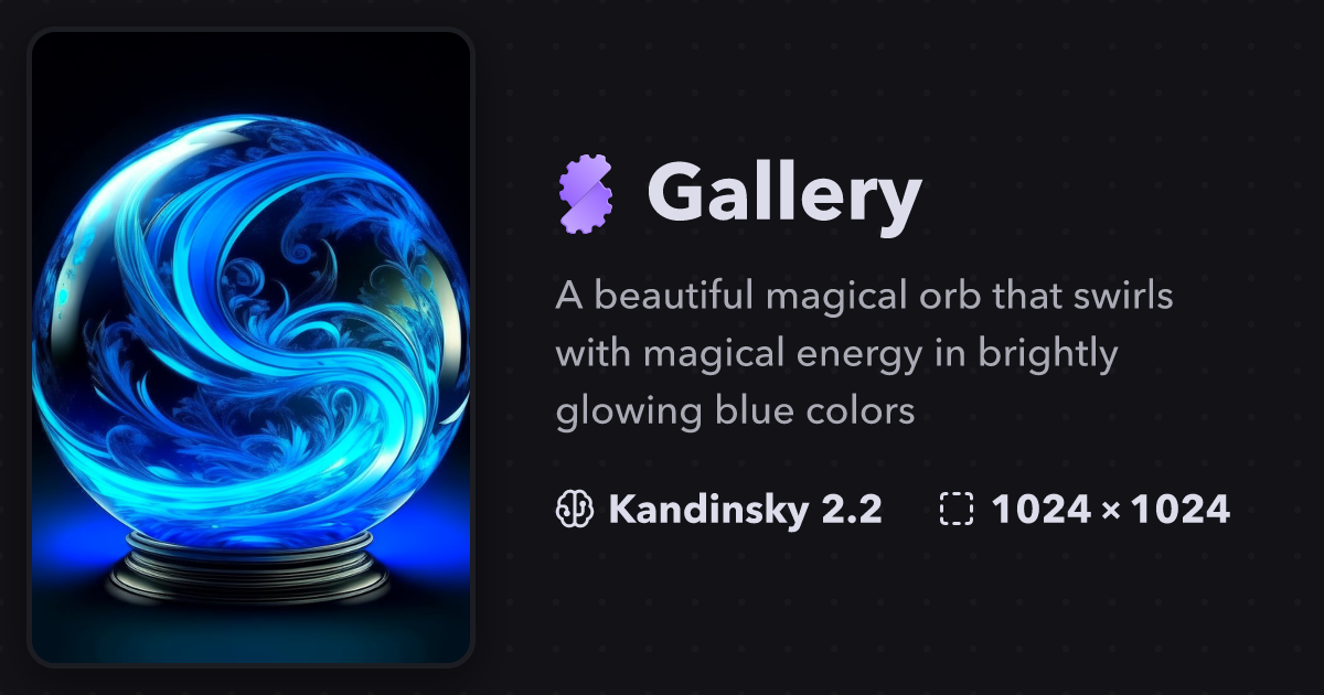 "A beautiful magical orb that swirls w..." | Gallery | Stablecog