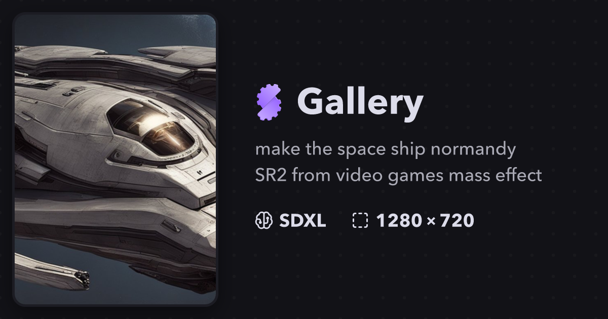 "make the space ship normandy SR2 from..." | Gallery | Stablecog