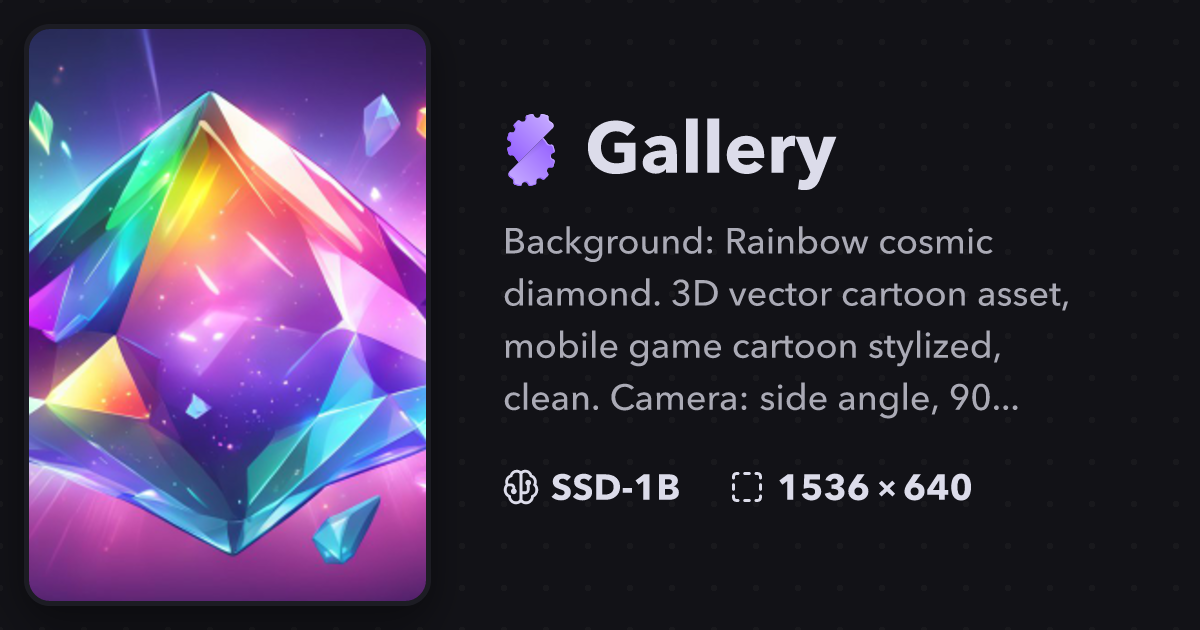 "Background: Rainbow cosmic diamond. 3..." | Gallery | Stablecog