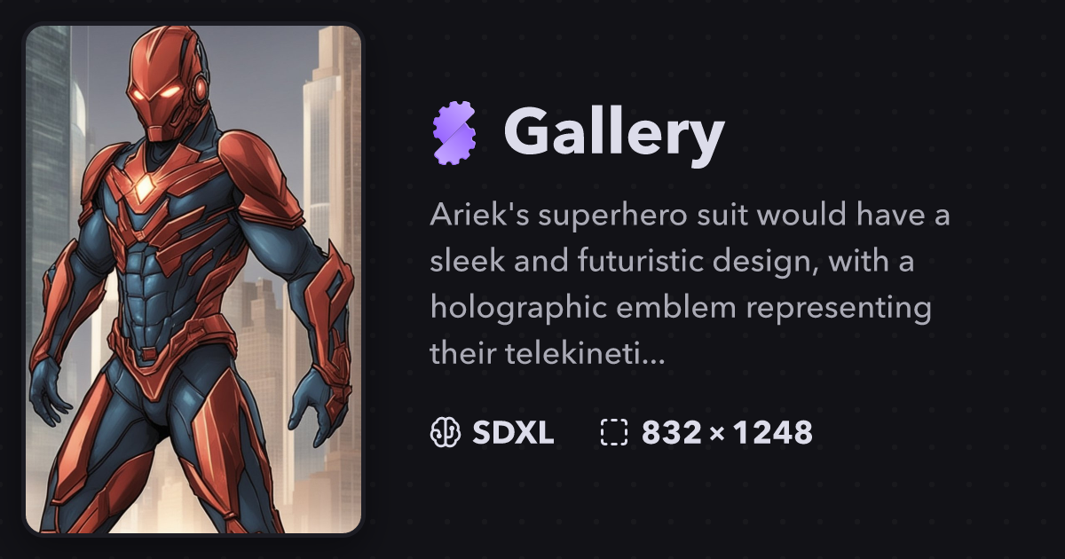"Ariek's superhero suit would have a s..." | Gallery | Stablecog