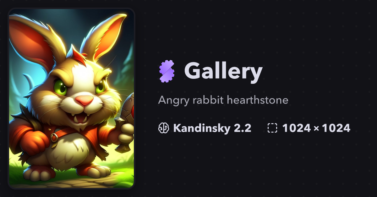 "Angry rabbit hearthstone" | Gallery | Stablecog