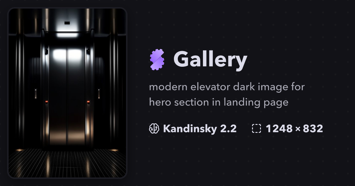 "modern elevator dark image for hero s..." | Gallery | Stablecog