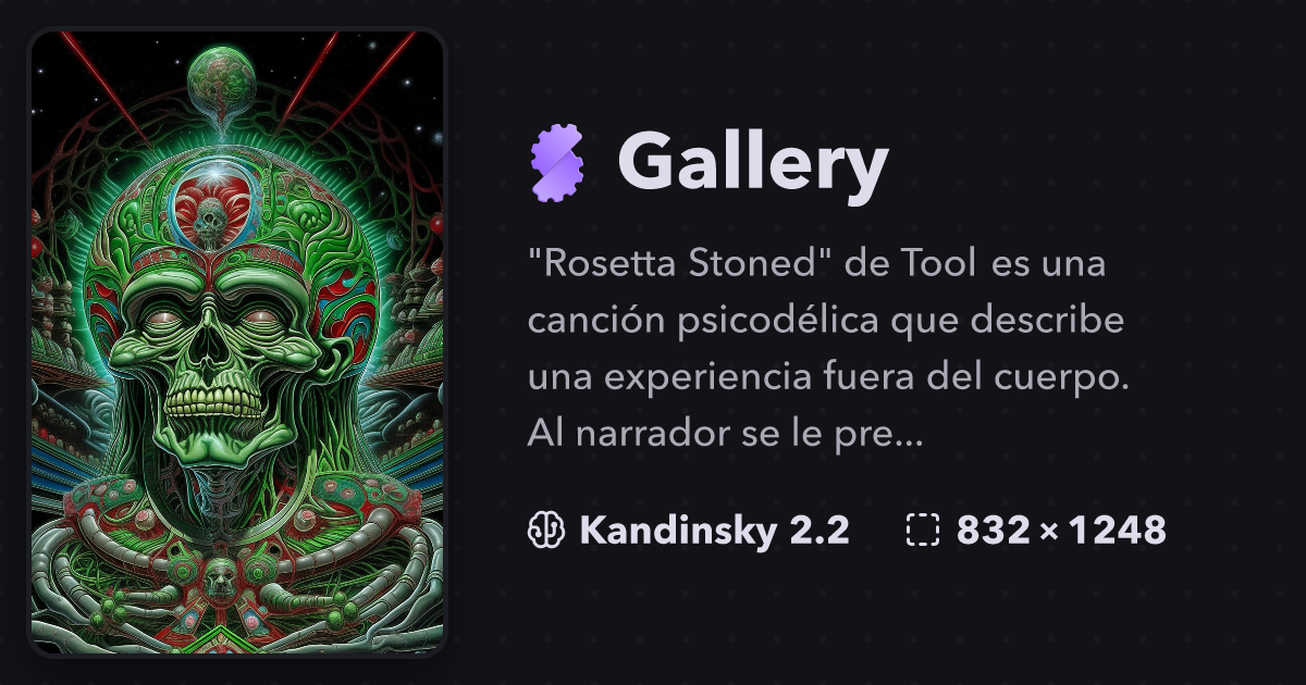 ""Rosetta Stoned" de Tool es una canci..." | Gallery | Stablecog
