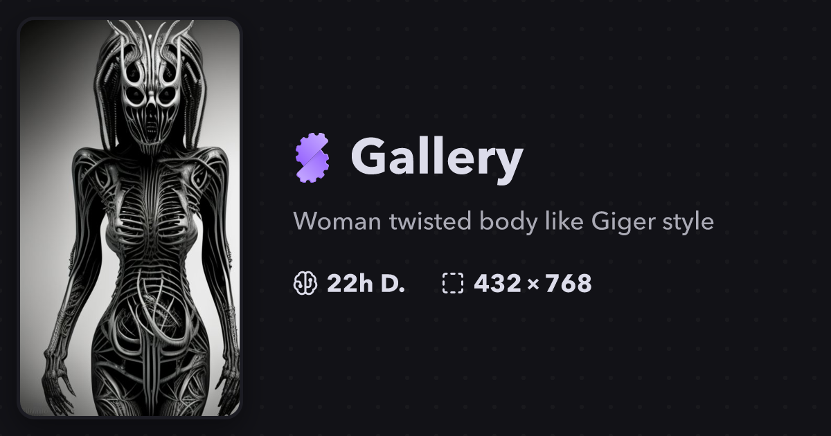 "Woman twisted body like Giger style" | Gallery | Stablecog
