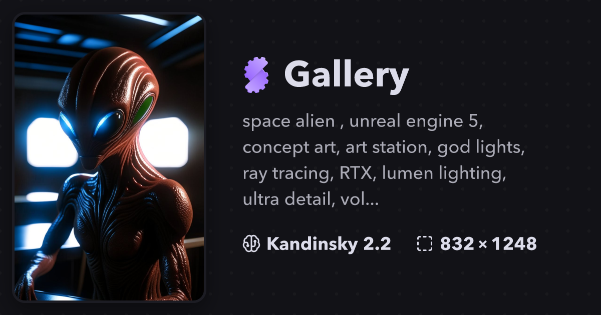 "space alien , unreal engine 5, concep..." | Gallery | Stablecog