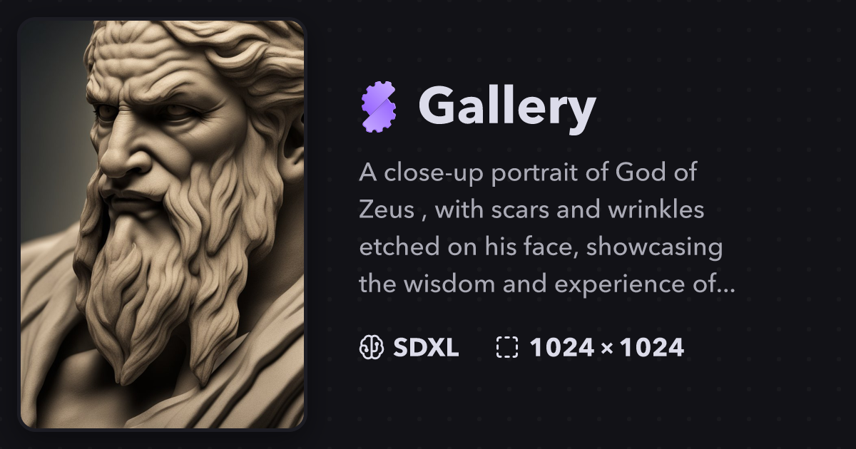 "A close-up portrait of God of Zeus , ..." | Gallery | Stablecog