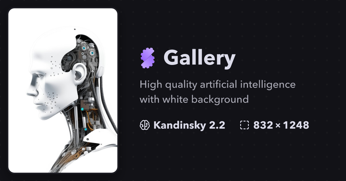 "High quality artificial intelligence wit..." | Gallery | Stablecog