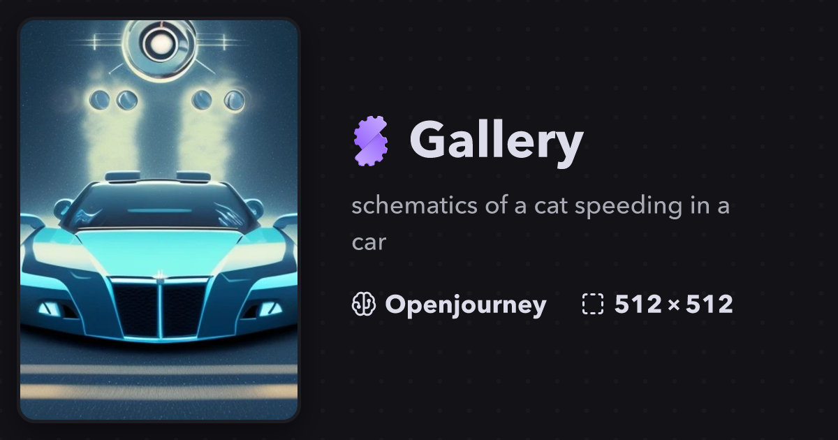 "schematics of a cat speeding in a car" | Gallery | Stablecog
