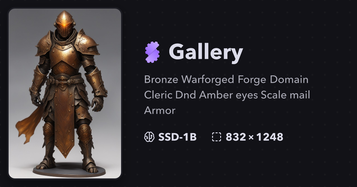 "Bronze Warforged Forge Domain Cleric ..." | Gallery | Stablecog