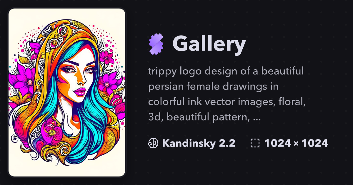 "trippy logo design of a beautiful per..." | Gallery | Stablecog