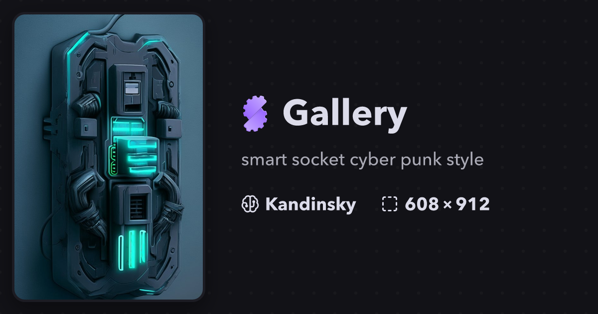 "smart socket cyber punk style" | Gallery | Stablecog