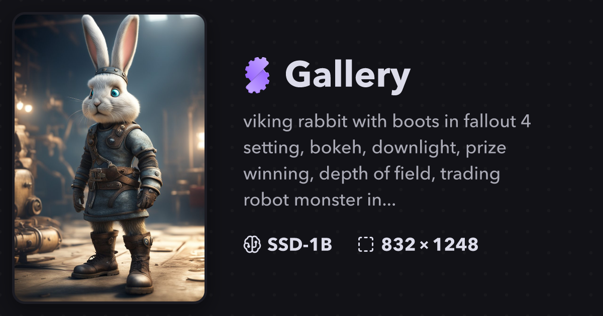"viking rabbit with boots in fallout 4..." | Gallery | Stablecog