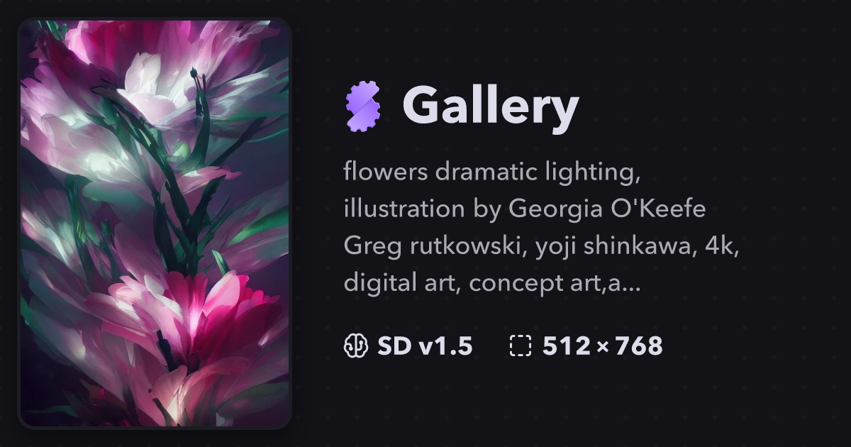 "flowers dramatic lighting, illustrati..." | Gallery | Stablecog