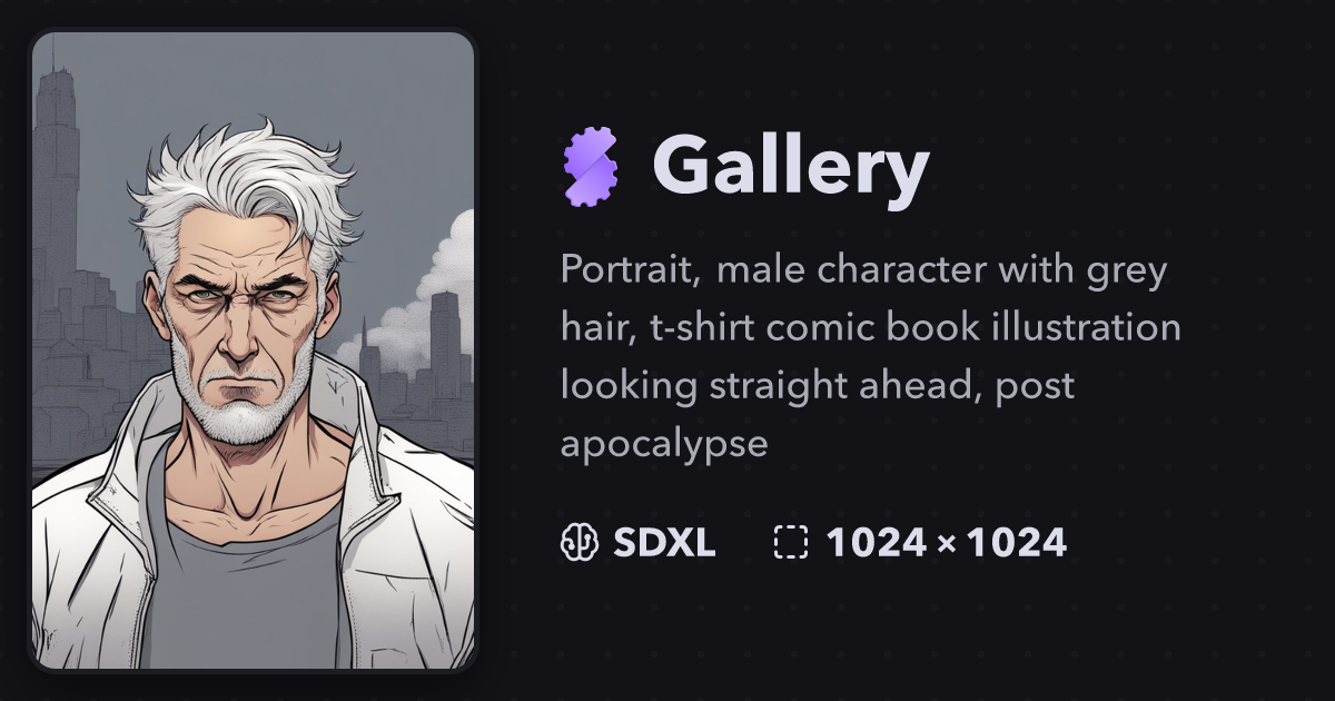 "Portrait, male character with grey ha..." | Gallery | Stablecog