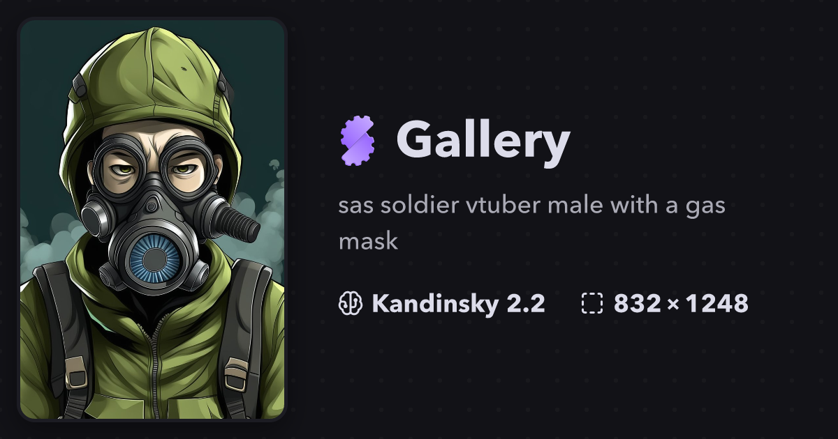 "sas soldier vtuber male with a gas mask" | Gallery | Stablecog