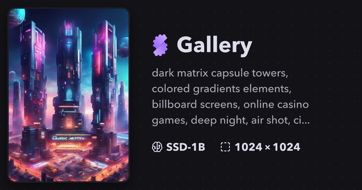 "dark matrix capsule towers, colored g..." | Gallery | Stablecog