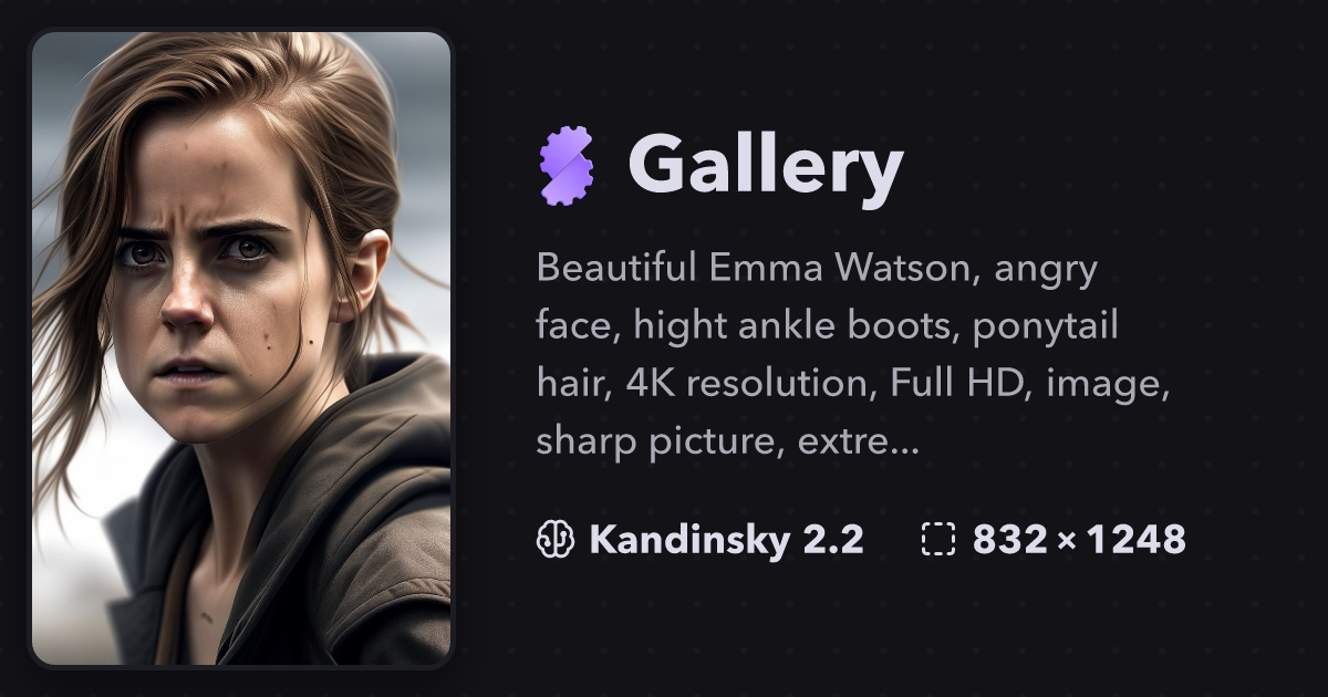 "Beautiful Emma Watson, angry face, hi..." | Gallery | Stablecog