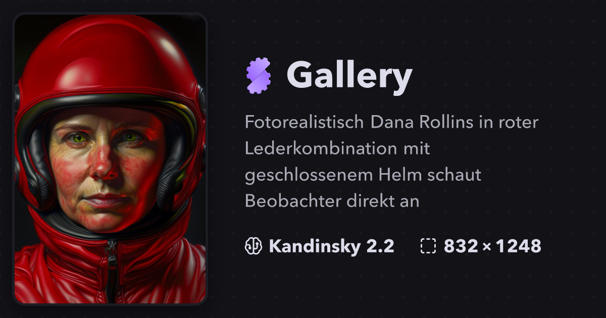 "Fotorealistisch Dana Rollins in roter..." | Gallery | Stablecog