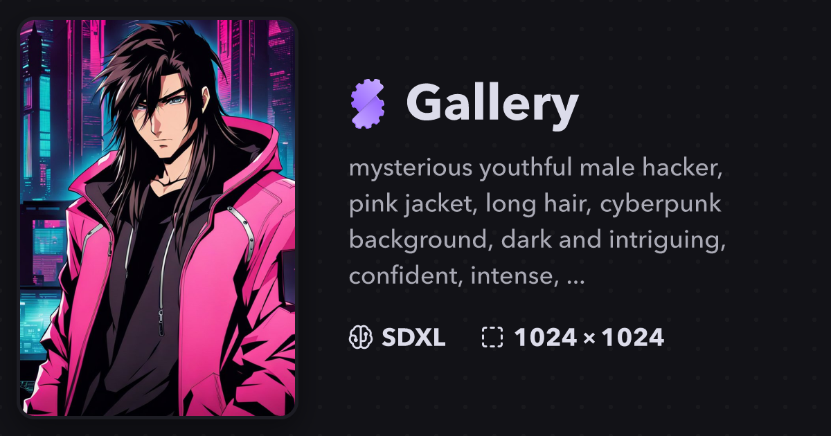 "mysterious youthful male hacker, pink..." | Gallery | Stablecog