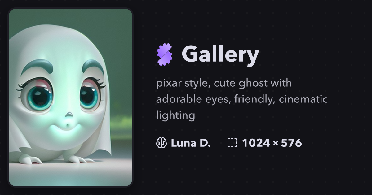 "pixar style, cute ghost with adorable..." | Gallery | Stablecog