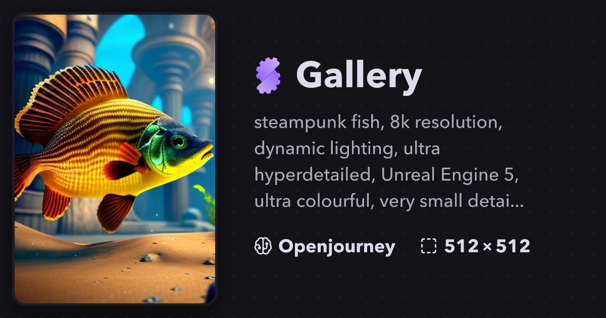 "steampunk fish, 8k resolution, dynami..." | Gallery | Stablecog