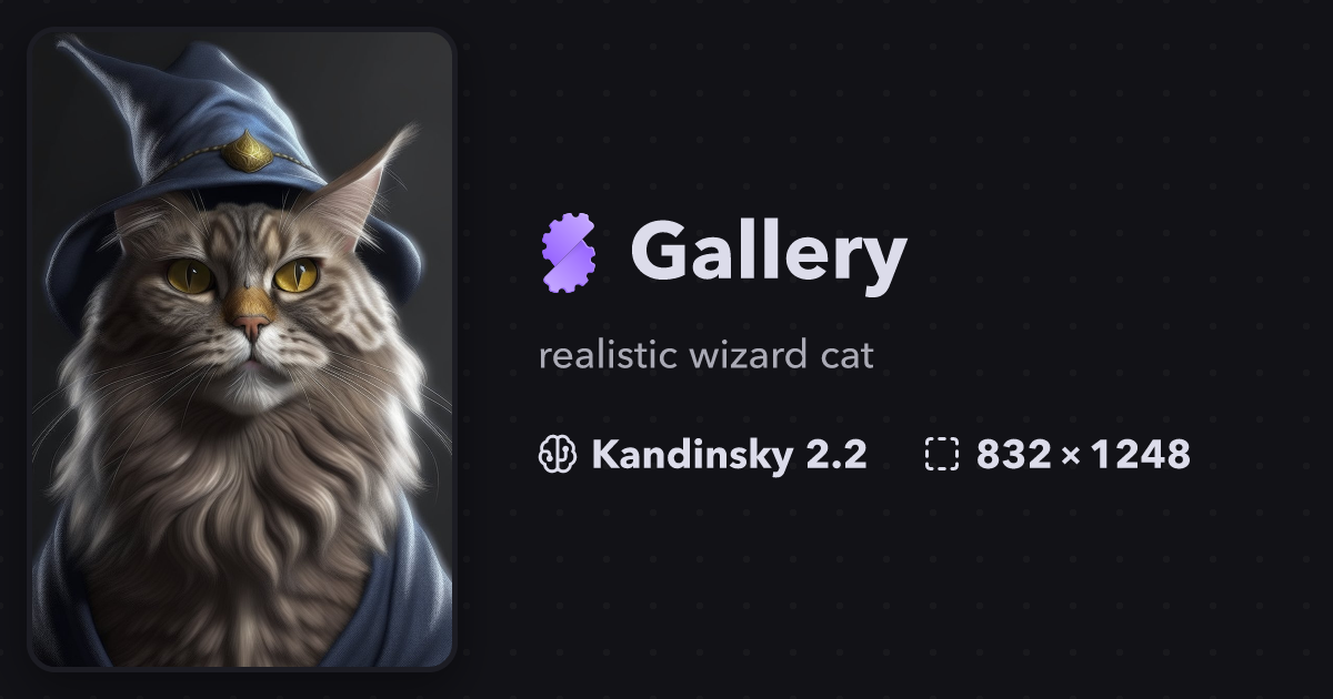 Realistic wizard cat | Gallery
