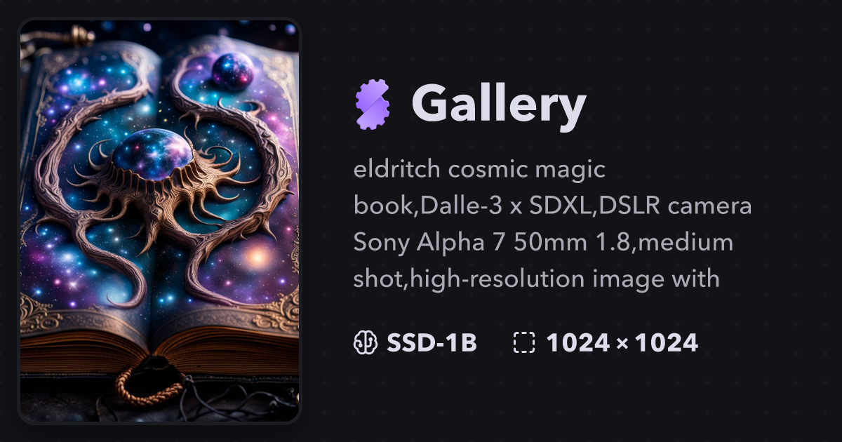 "eldritch cosmic magic book,Dalle-3 x ..." | Gallery | Stablecog