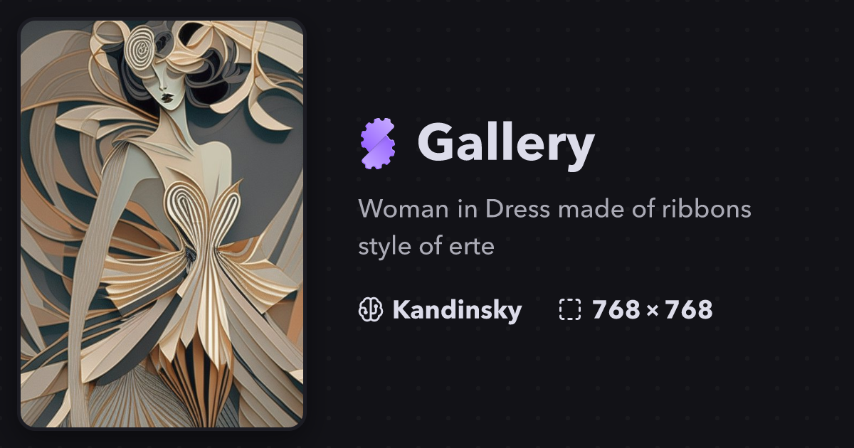 "Woman in Dress made of ribbons style ..." | Gallery | Stablecog