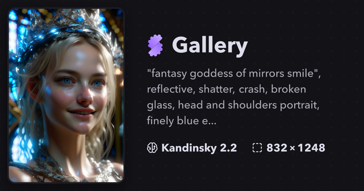 ""fantasy goddess of mirrors smile", r..." | Gallery | Stablecog