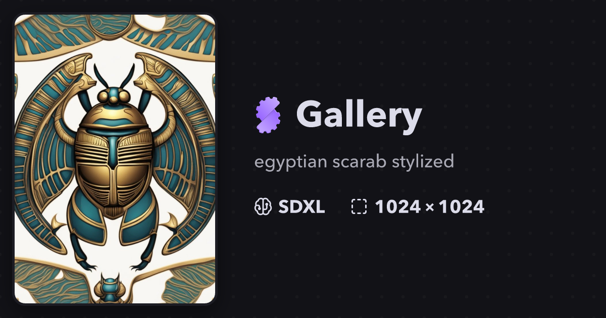 "egyptian scarab stylized" | Gallery | Stablecog