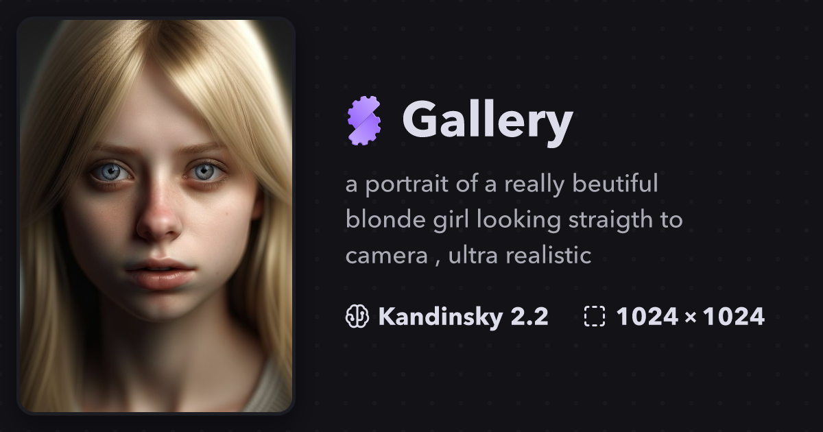 "a portrait of a really beutiful blond..." | Gallery | Stablecog