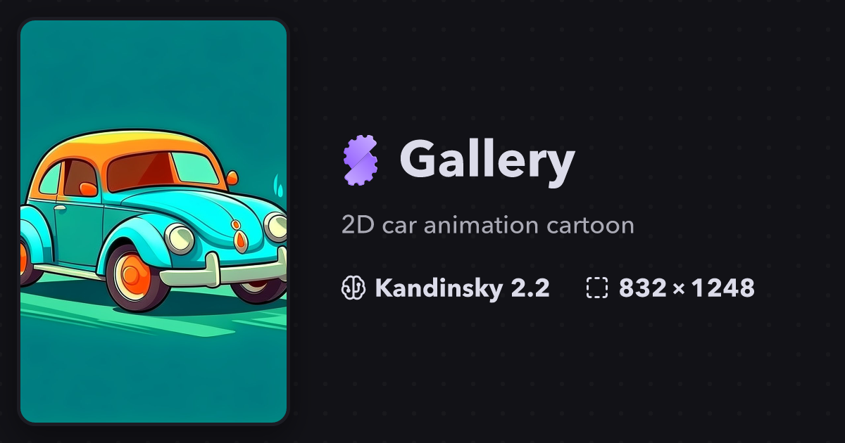 "2D car animation cartoon" | Gallery | Stablecog