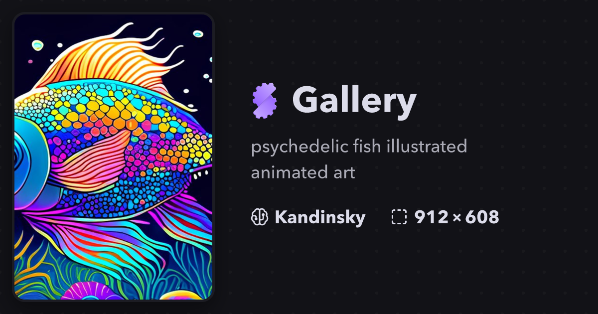 "psychedelic fish illustrated animated..." | Gallery | Stablecog