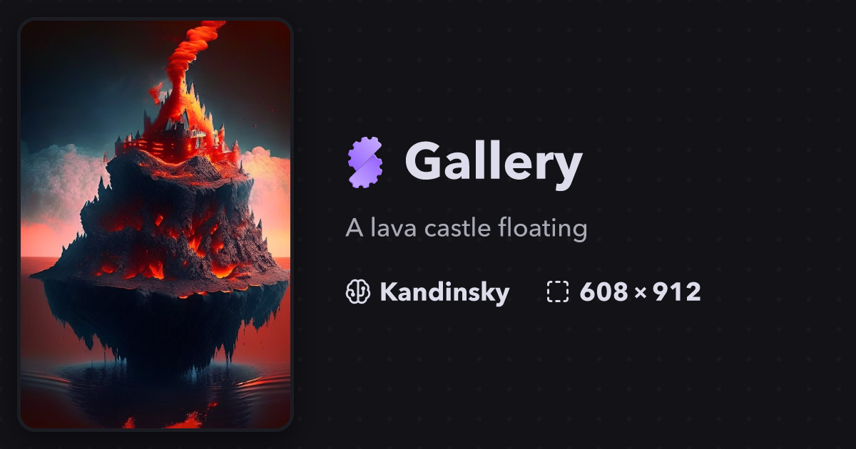 "A lava castle floating" | Gallery | Stablecog