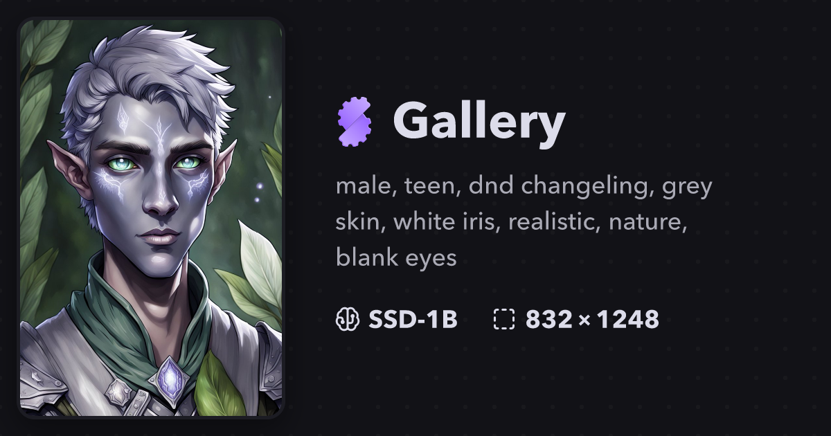 "male, teen, dnd changeling, grey skin, w..." | Gallery | Stablecog